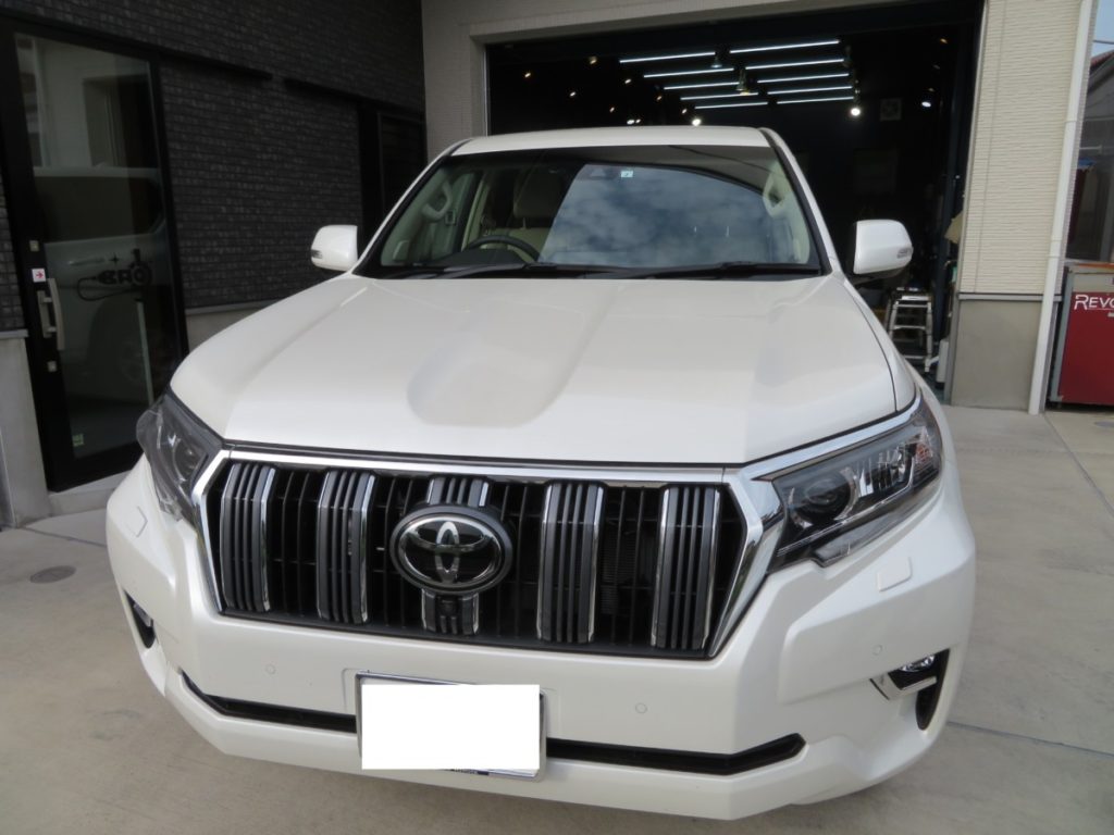 【トヨタ ランドクルーザープラドGDJ150】 衝突防止機能付純正フロントガラス交換 【栃木県矢板市よりご来店】 |フロントガラス交換 磨き ...